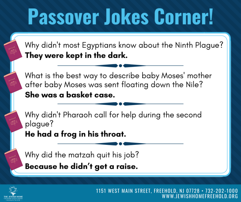 Some Passover Jokes to Lift Your Spirits! - The Jewish Home for ...